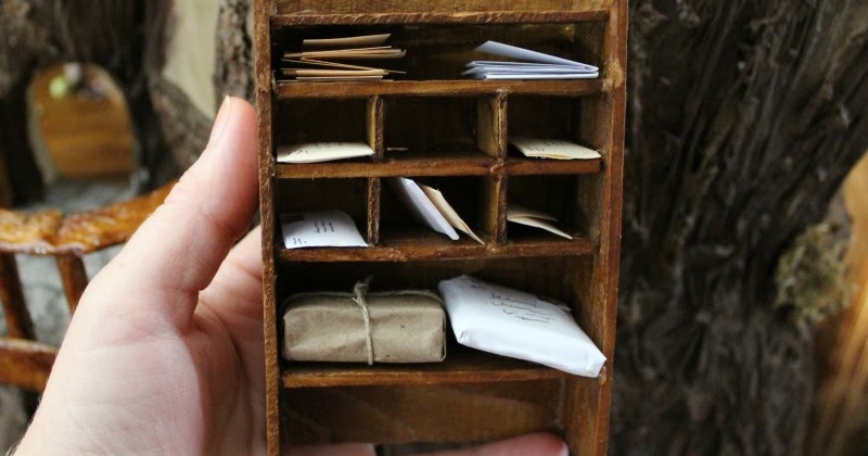 Miniature Postal Cupboard For Gnome Post Office