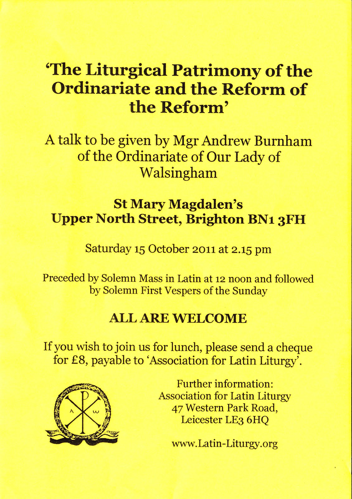 Fr Ray Blake's Blog: Mgr Andrew Burnham coming here