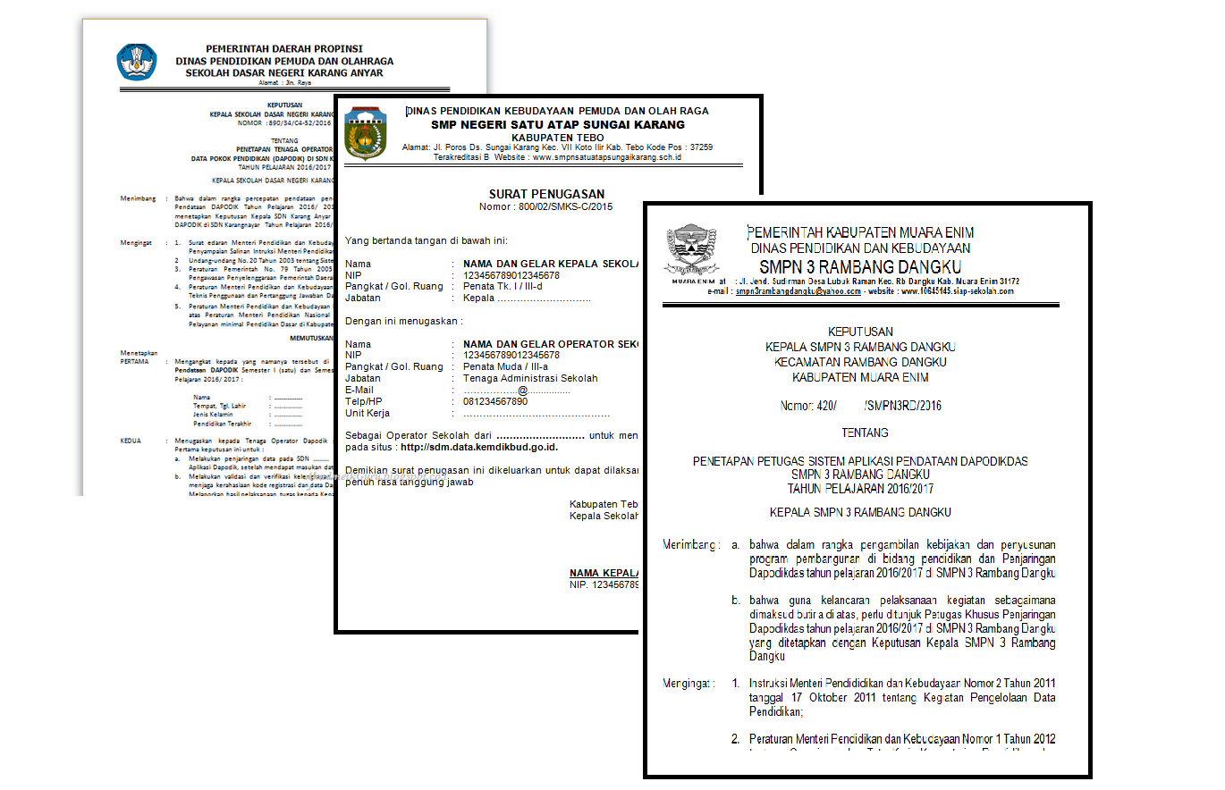 Contoh SK Operator TK,SD,SMP,SMA Dan SMK Lengkap | Akademik Guru