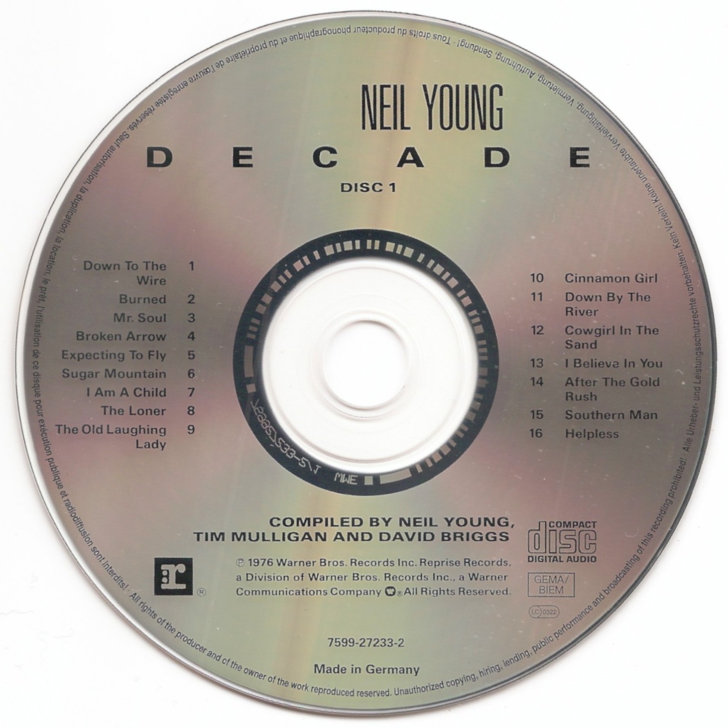 The First Pressing CD Collection: Neil Young - Decade