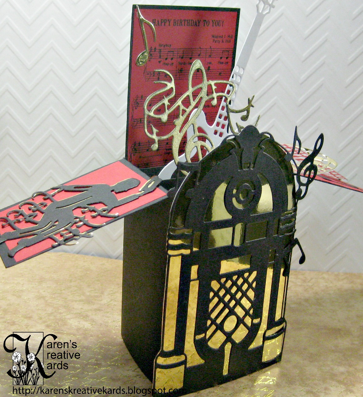 Karen's Kreative Kards: Video- How to Make a Music Lover's Jukebox Jive ...