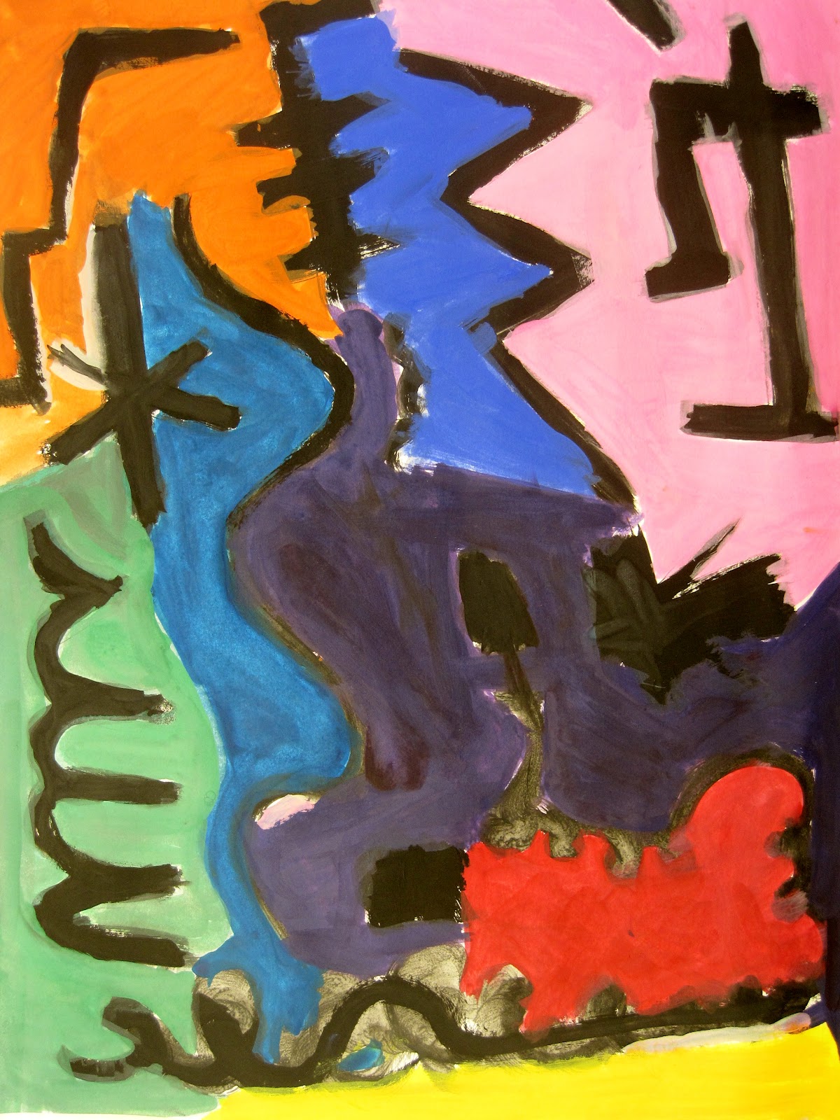 Barstow Art: Abstract Paintings by 4th Grade