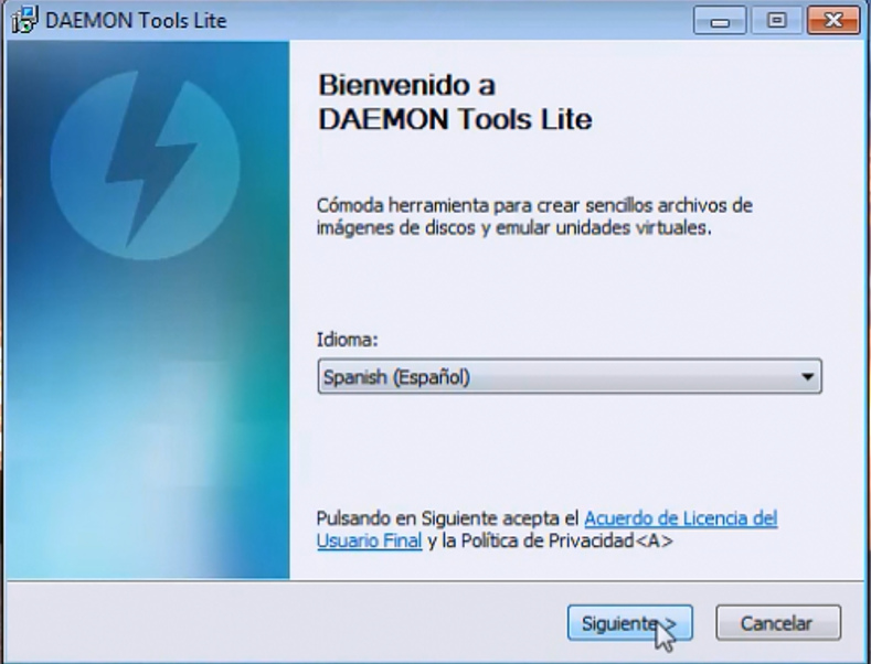 Instalar Daemon Tools Lite