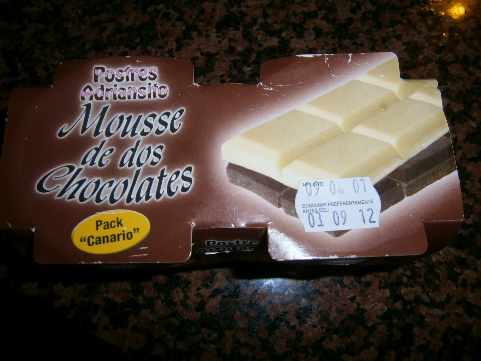 Gastronomía en casa: Mousse de dos chocolates de Postres Adriansito