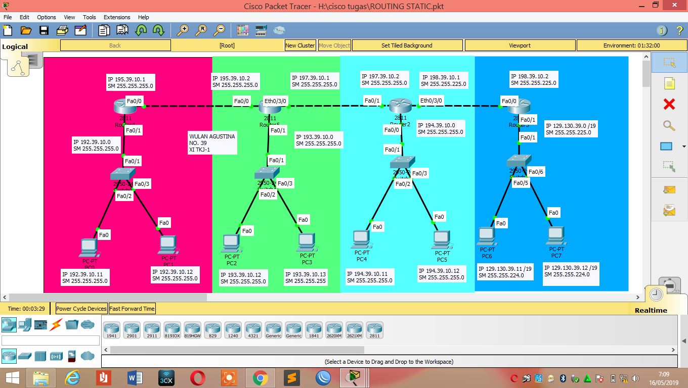 Topologi Jaringan Routing Static