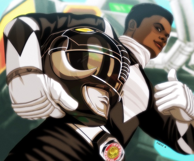 Book Girl: Art of the Day: Black Power Ranger (Zack Taylor)