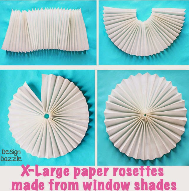 How To Make a Party Backdrop With Paper Window Shades - Handy DIY