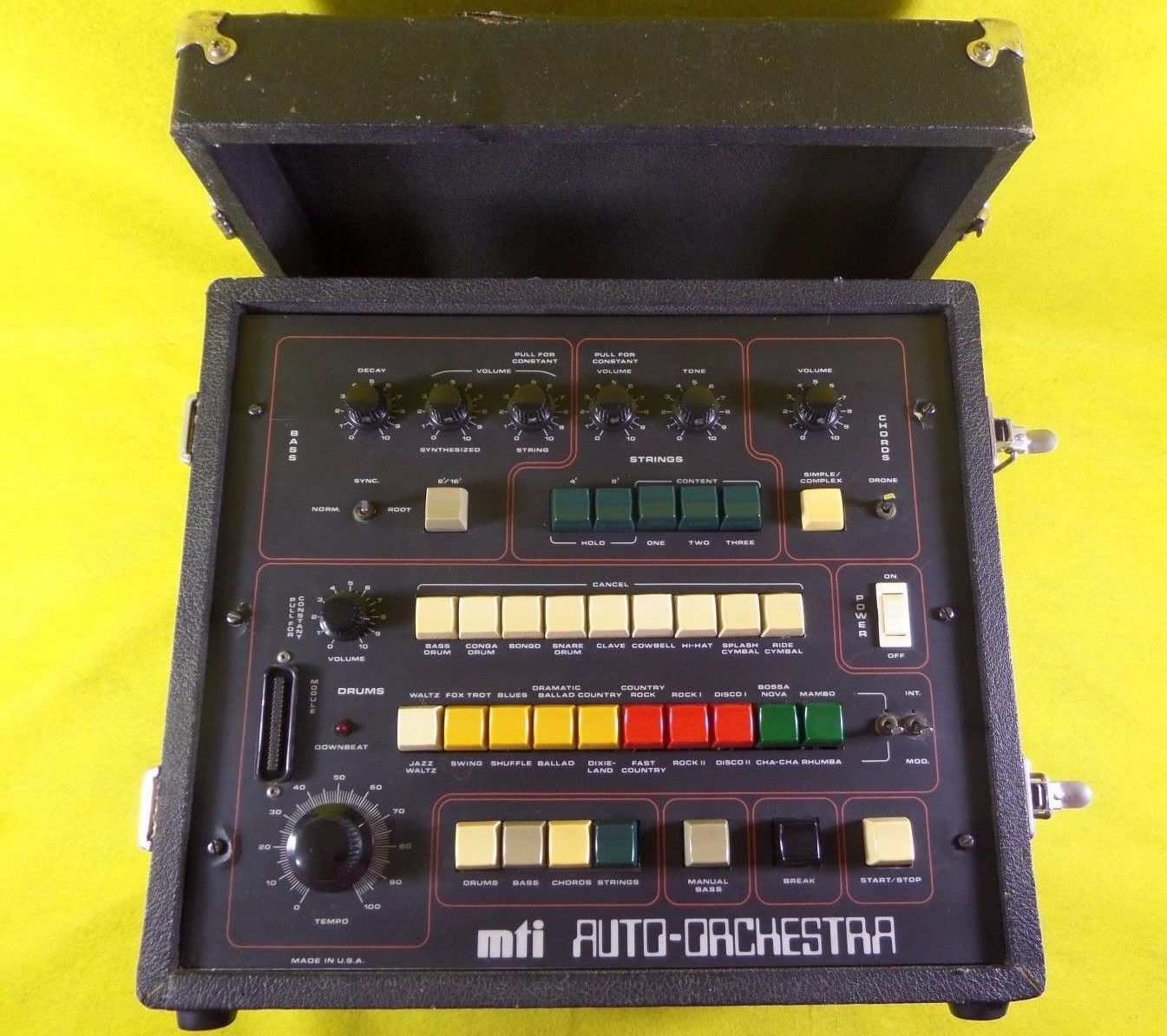 MATRIXSYNTH: VINTAGE MTI AO-1 AUTO ORCHESTRA ANALOG DRUM MACHINE BASS ...