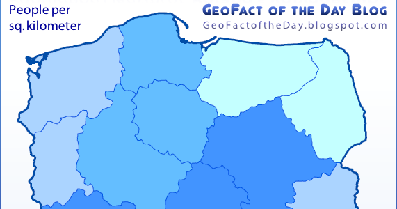 GeoFact of the Day: Population Density of Poland