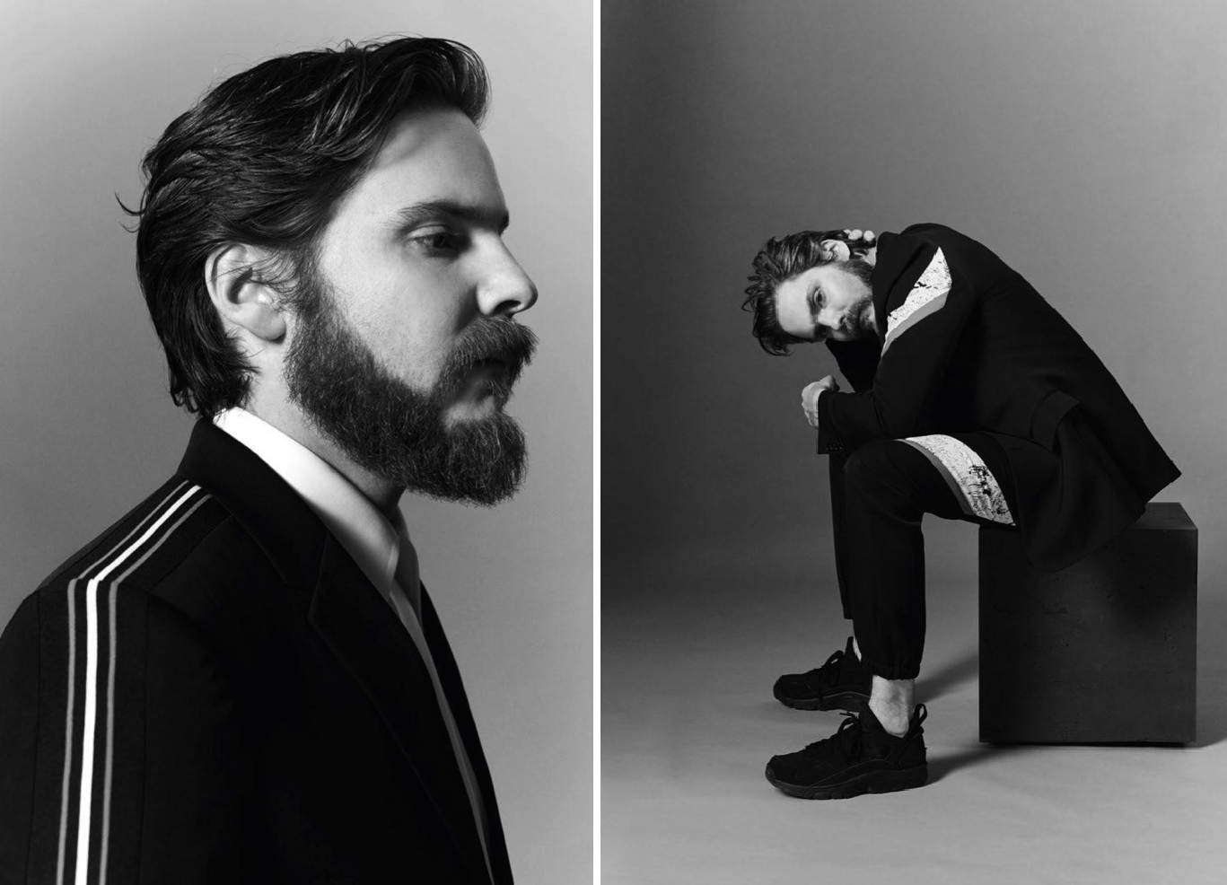 my new plaid pants: Daniel Brühl Four Times