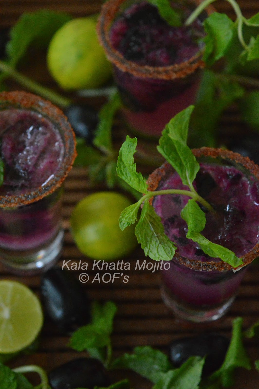 Oriyarasoi - The cosmopolitan Odia's Kitchen !: Kala Khatta (Jamun) Mojito