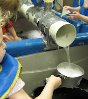 SAND AND WATER TABLES: LARGE TUBE WITH FUNNELS - HYDRAULICS