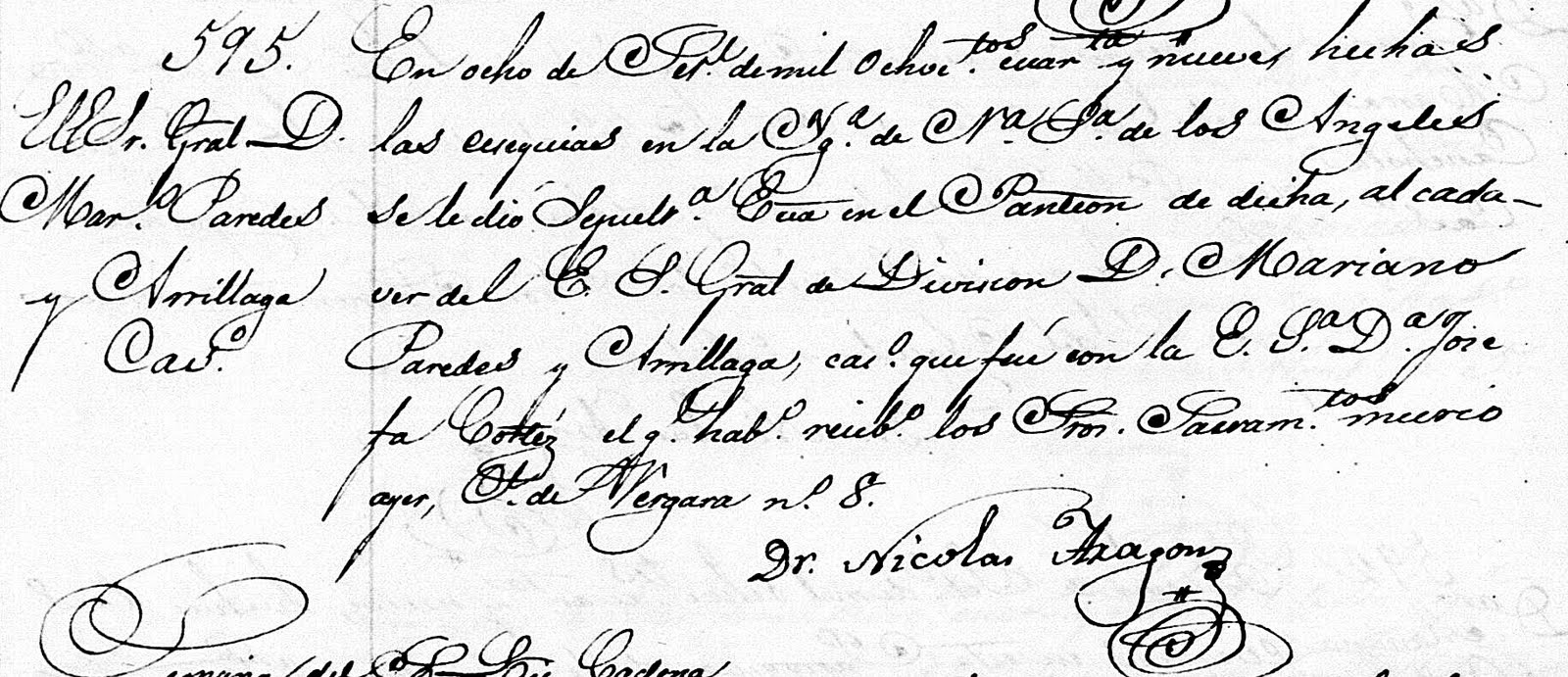 Elizondo: [Elizondo:1696] GRAL.MARIANO PAREDES Y ARRILLAGA