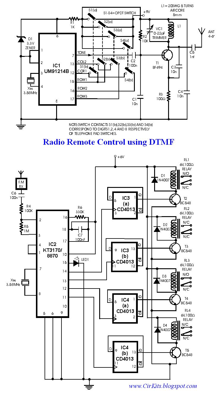 Radio Remote Control using DTMF - EveryDay Electronics
