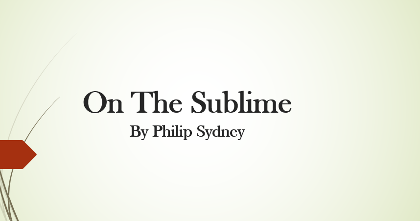 English Literature : On the Sublime