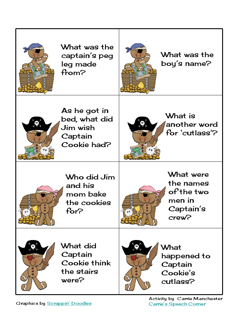 Carrie's Speech Corner: Book of the Week: "The Gingerbread Pirates."