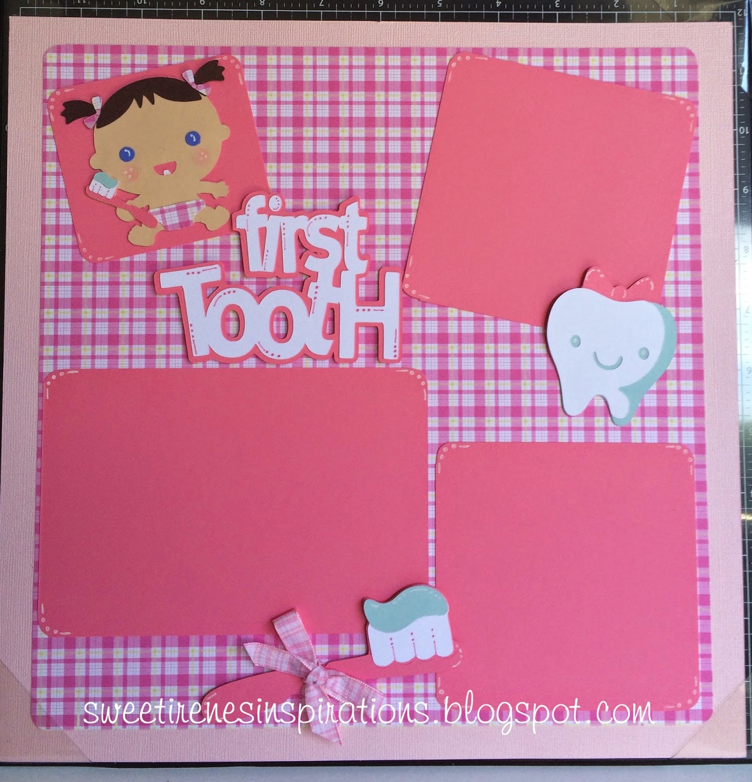 Sweet Irene's Inspirations: Baby's First Tooth Scrapbook Pages