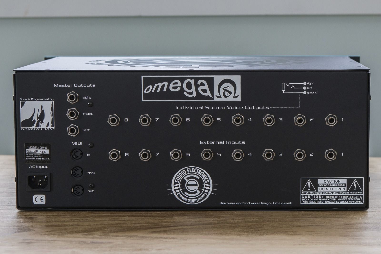 MATRIXSYNTH: Beautiful Light Blue Studio Electronics Omega 8 w/ Hard Case