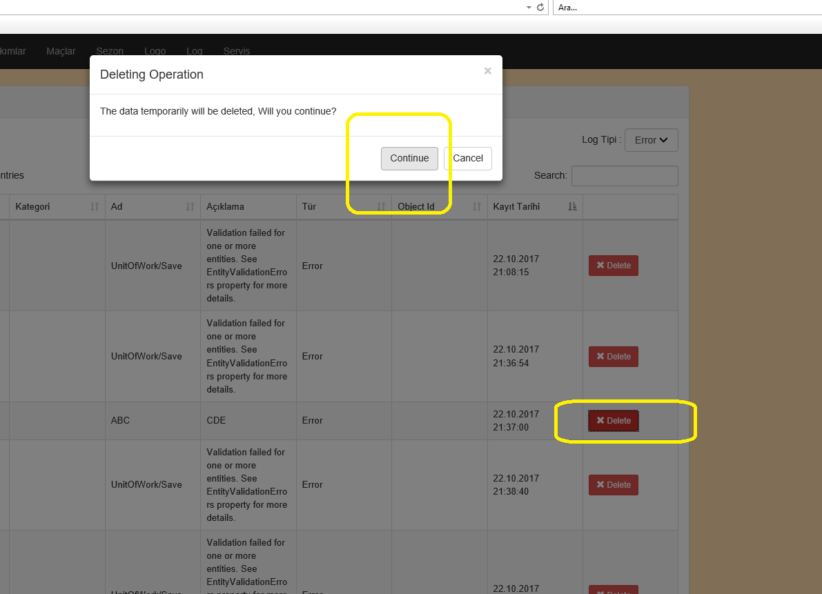 Mayhem Corporation Delete A Record Using Jquery With Ajax Functionality In Asp Mvc Without