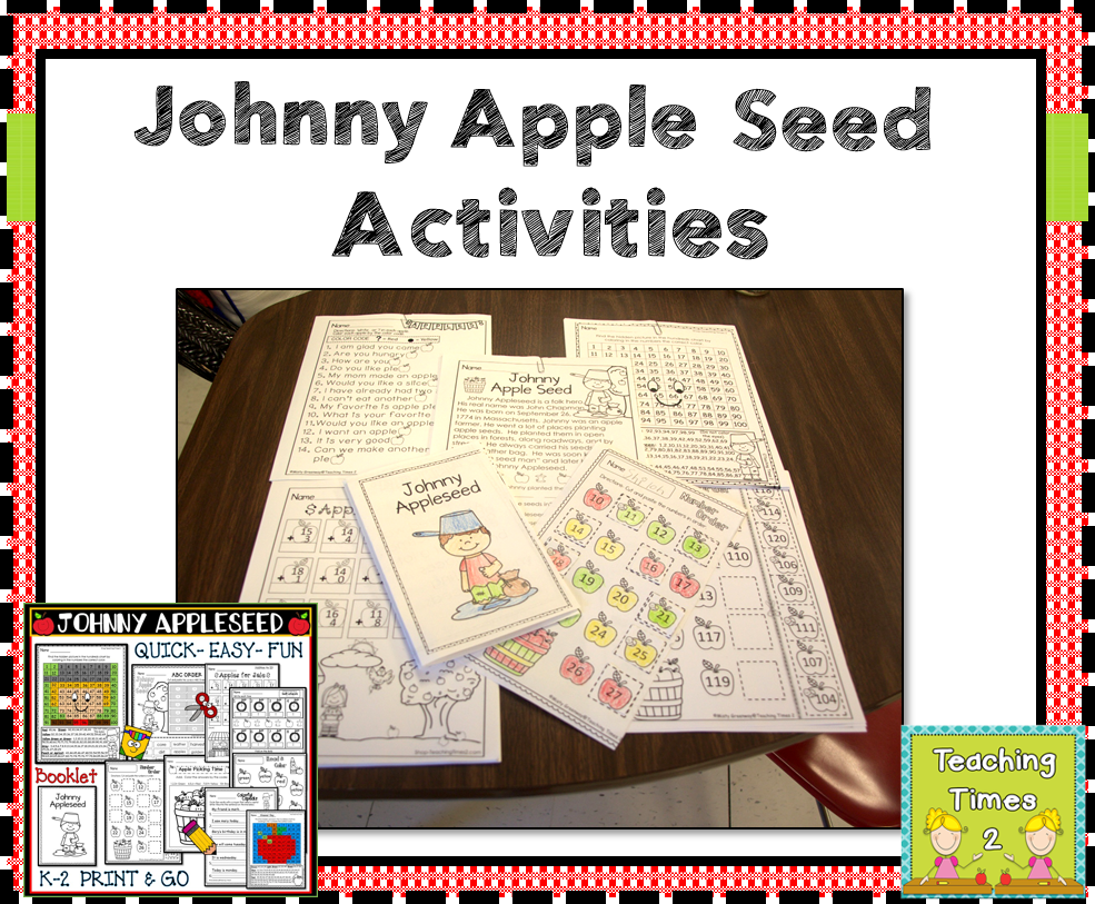 Johnny Appleseed Day Activities And Fun - Teaching Times 2