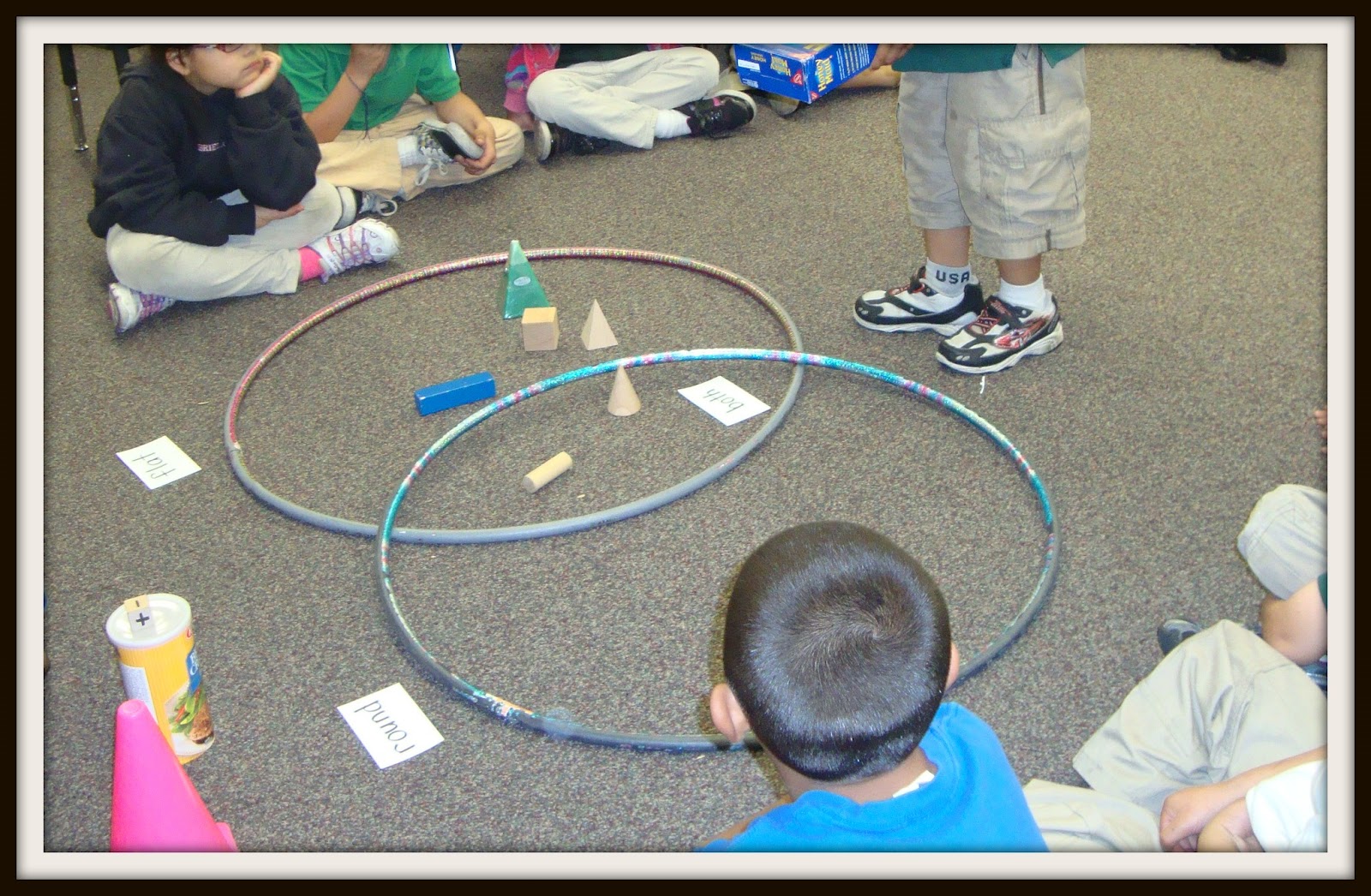 Today In First Grade: Solid Figures and a winner!