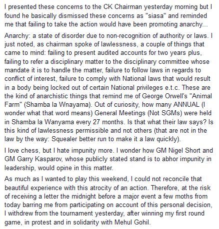 Fireball Hits Kenyan Chess - Kenya Chess Masala