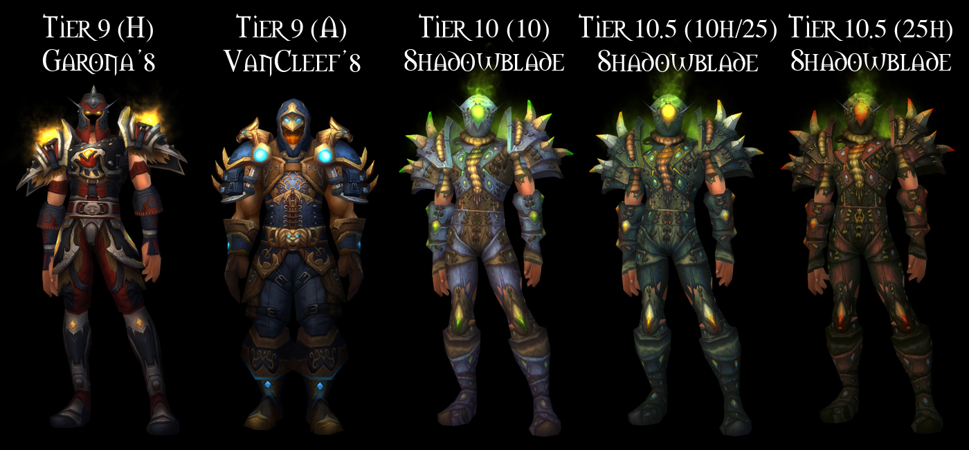Warcraft Looks: Blizzard Tier Set Retrospectives