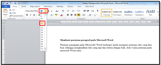 Mengubah jenis Font Microsoft Word