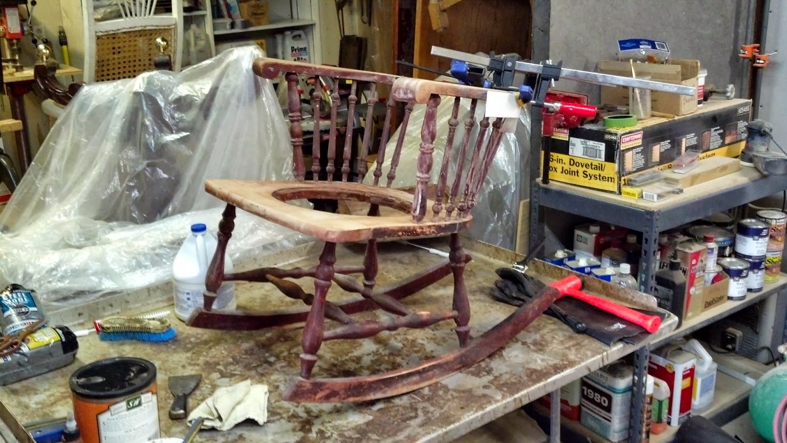 Frontier Furniture Repair and Restoration: 1910's Mixed Wood Rocking ...