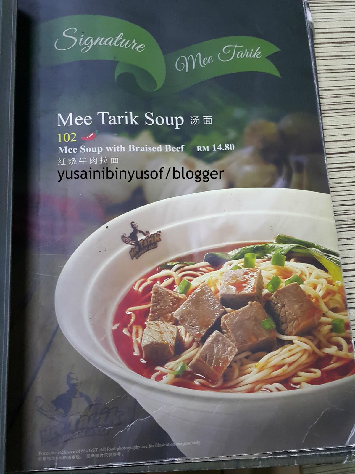 YUSAINIBINYUSOF: MEE TARIK WARISAN ASLI