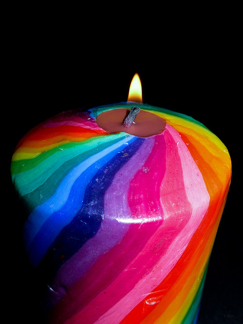 The Colorful White: Colorful Candle
