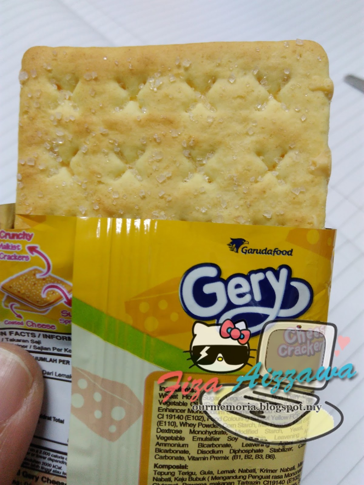 Rupa biskut Gery Cheese Crackers