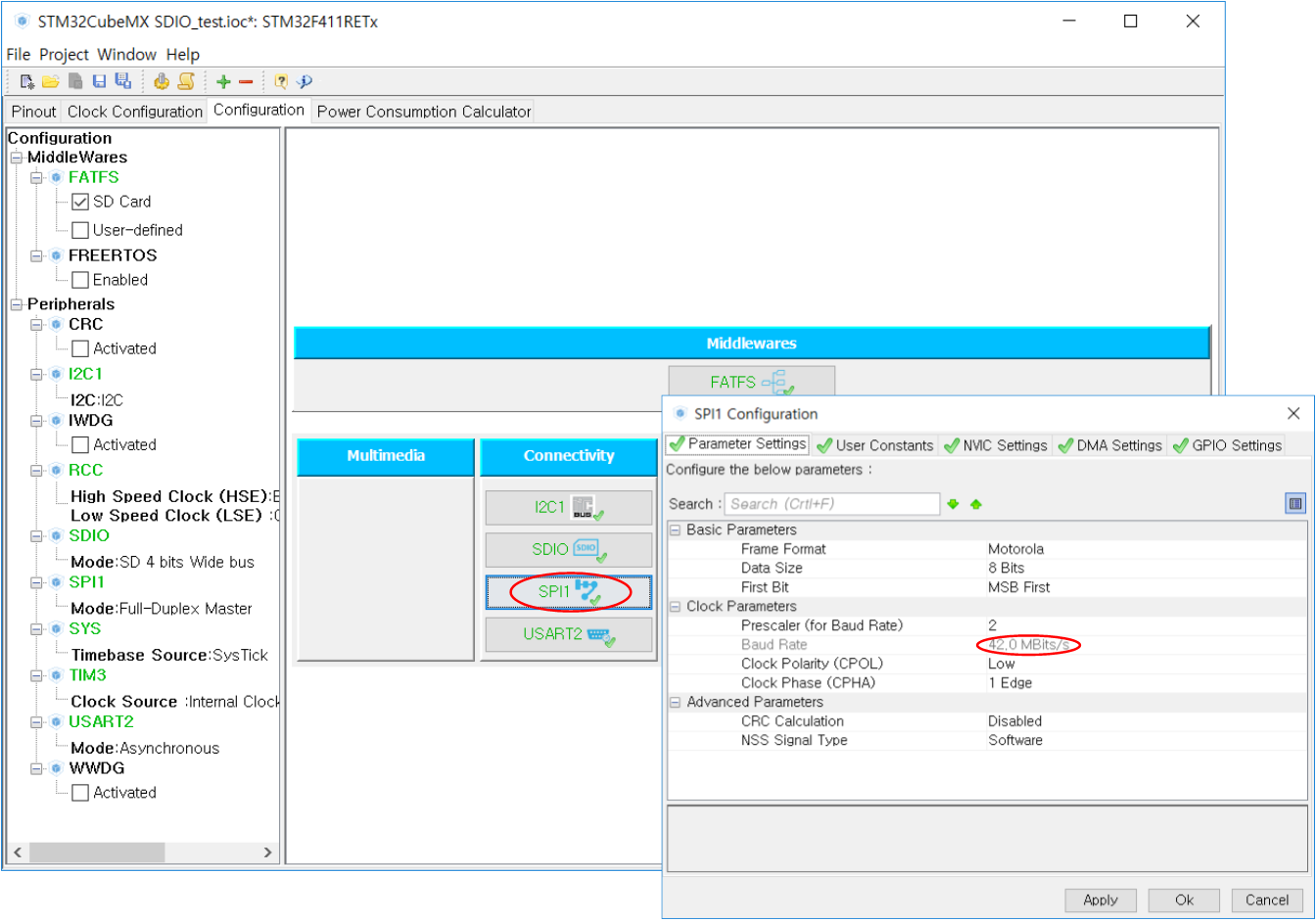 Try의 Mcu 세상 Stm32f4xx Nucleo 보드 테스트 9spi Pollingkeil