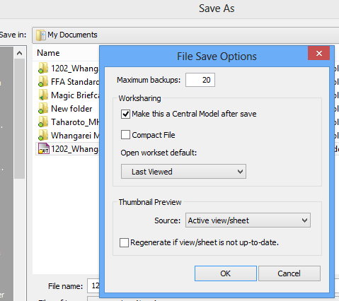 Revit 2012, 2013: Central files, local files