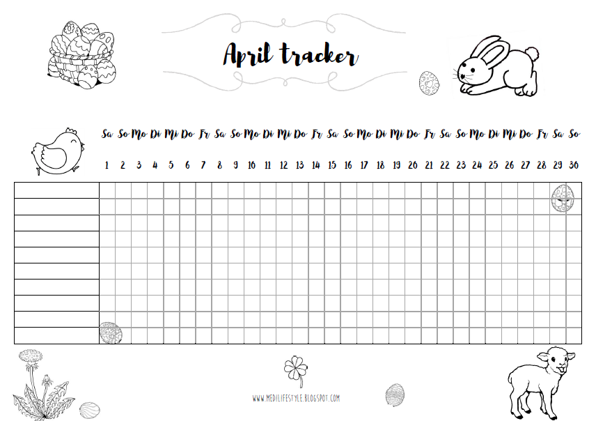 Medilifestyle: Monthly tracker