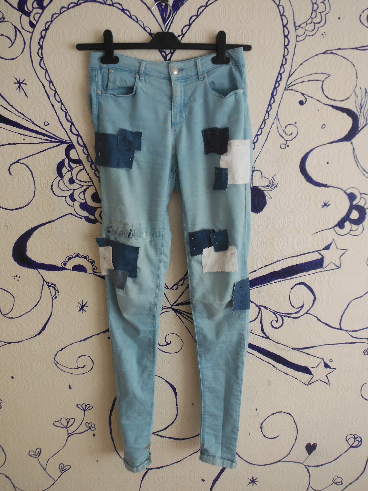 DIY | Patchwork Jeans. - The English Mademoiselle Diaries