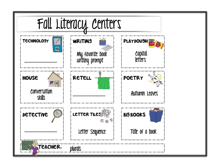 Let's Teach Something: Literacy Centers- Fall
