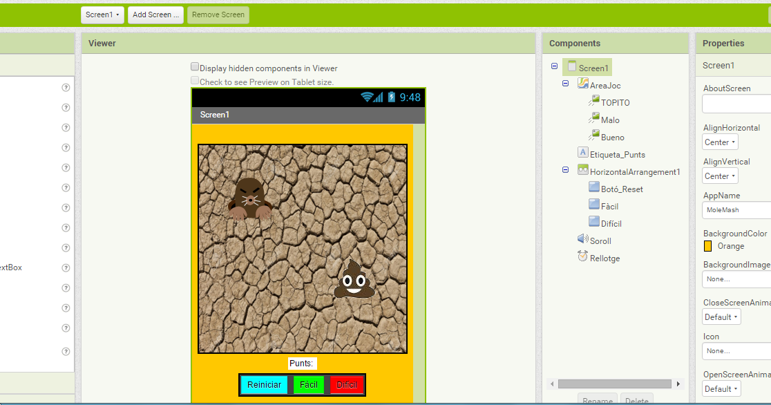 App Inventor: Mole-Mash