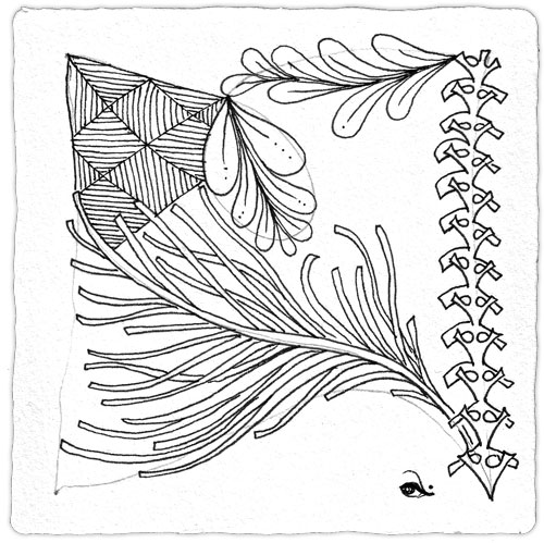 Zentangle 15: Locar, Flux, Verdigogh, Yincut