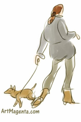Gesture Drawings: In our family the dog makes the most decisions