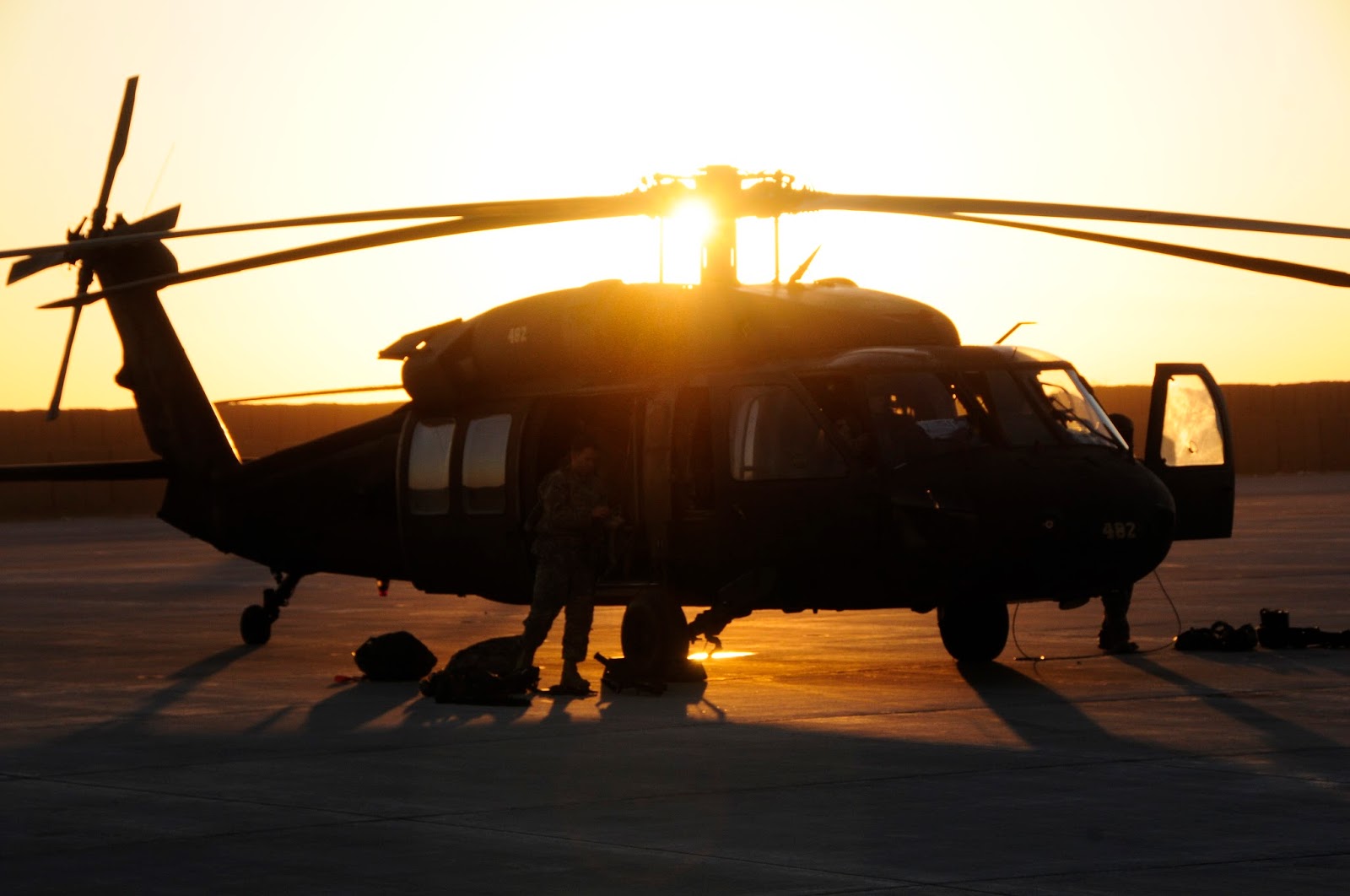 Veteran AF: Blackhawk Helicopter at Sunset, Ali Air Base, Iraq ...