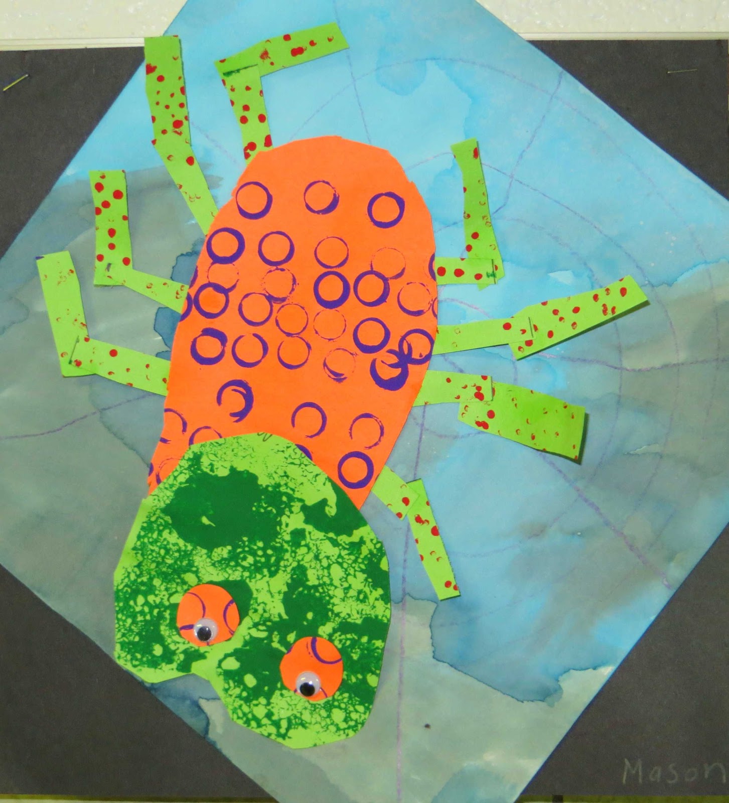 Nichols Art 2012-2013: Mixed Media Spider Collage - First Grade