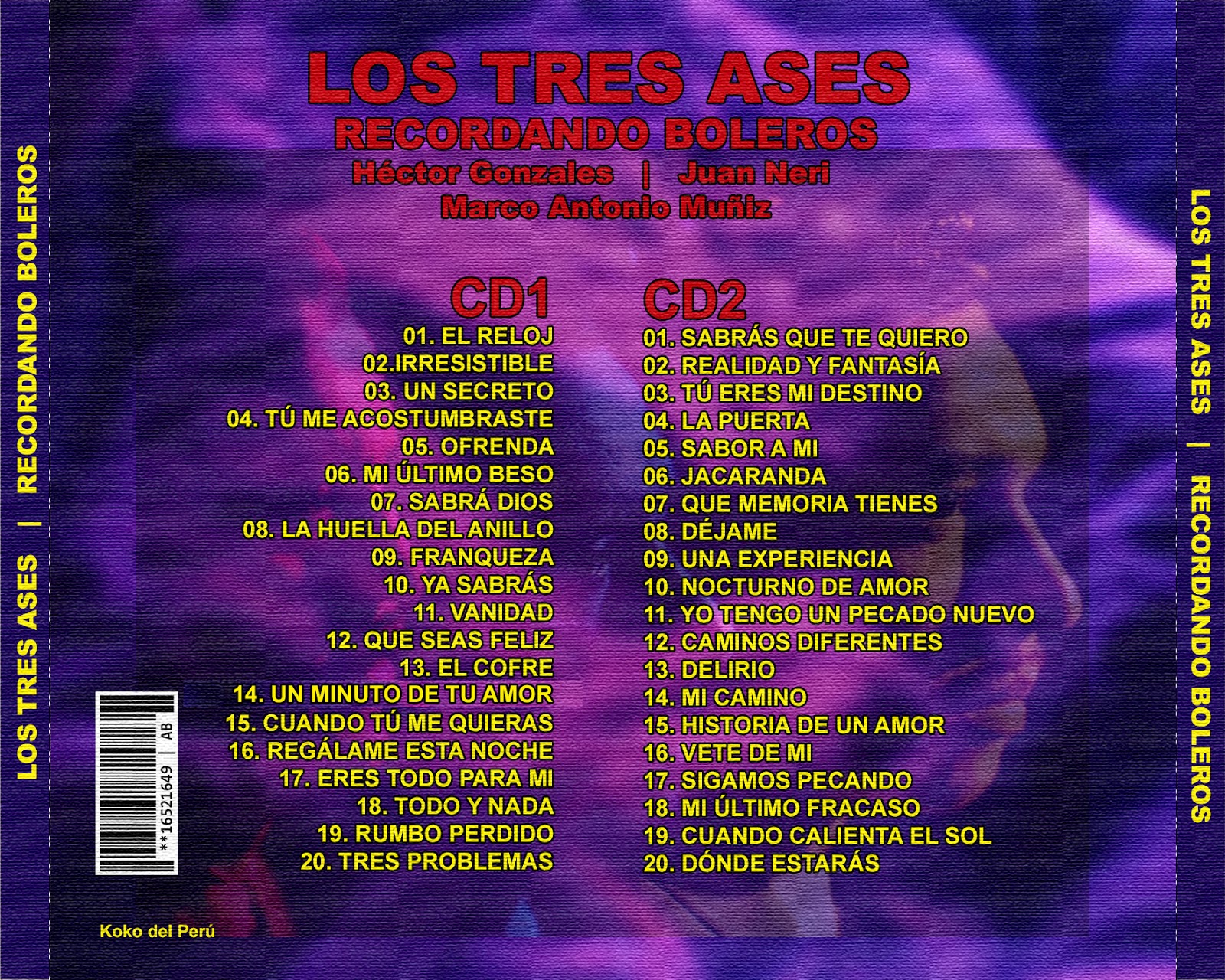 TRIO LOS PANCHOS Y SUS INVITADOS: LOS TRES ASES - RECORDANDO BOLEROS ...