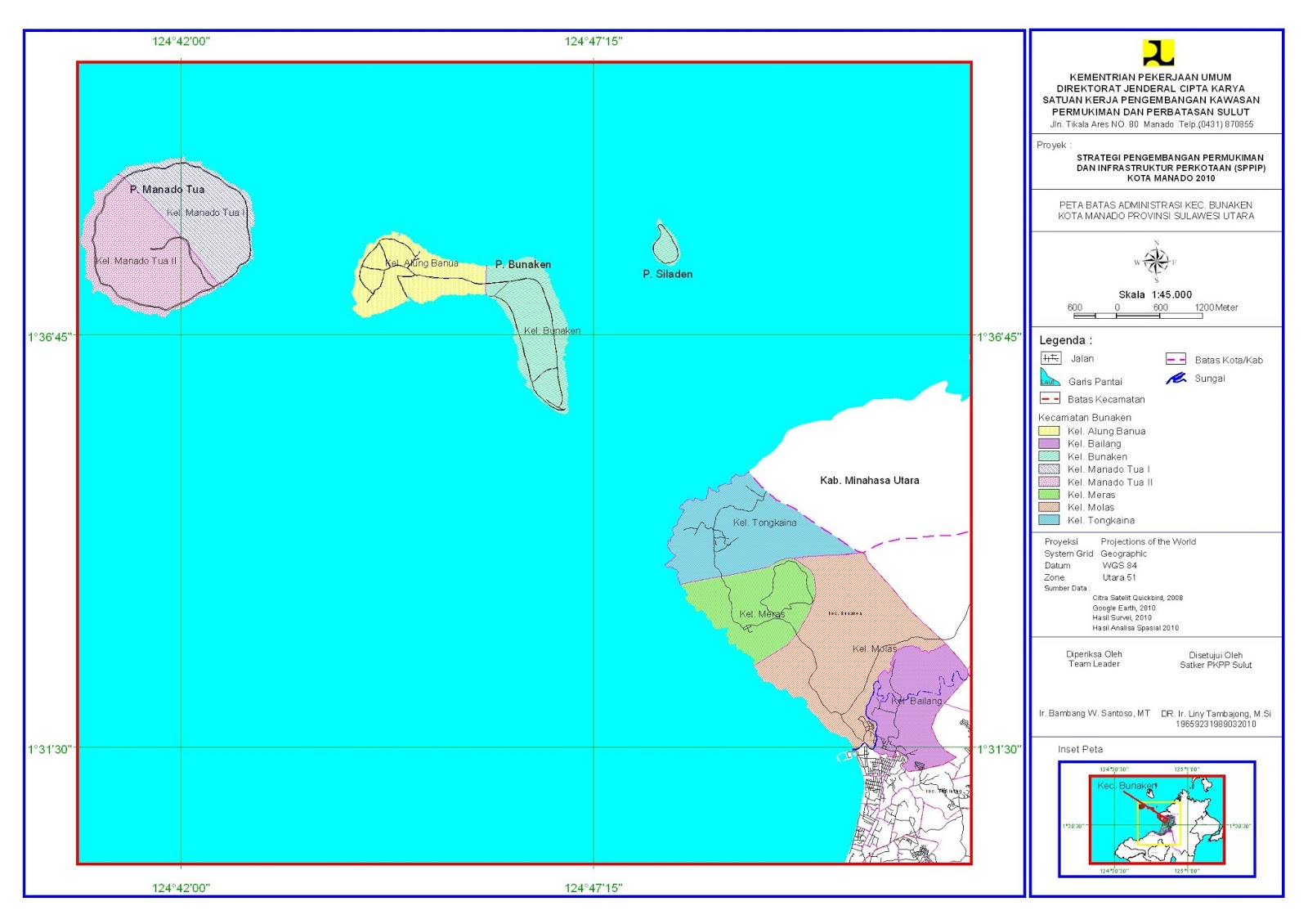Kota Manado: Peta Manado dan Kawasannya