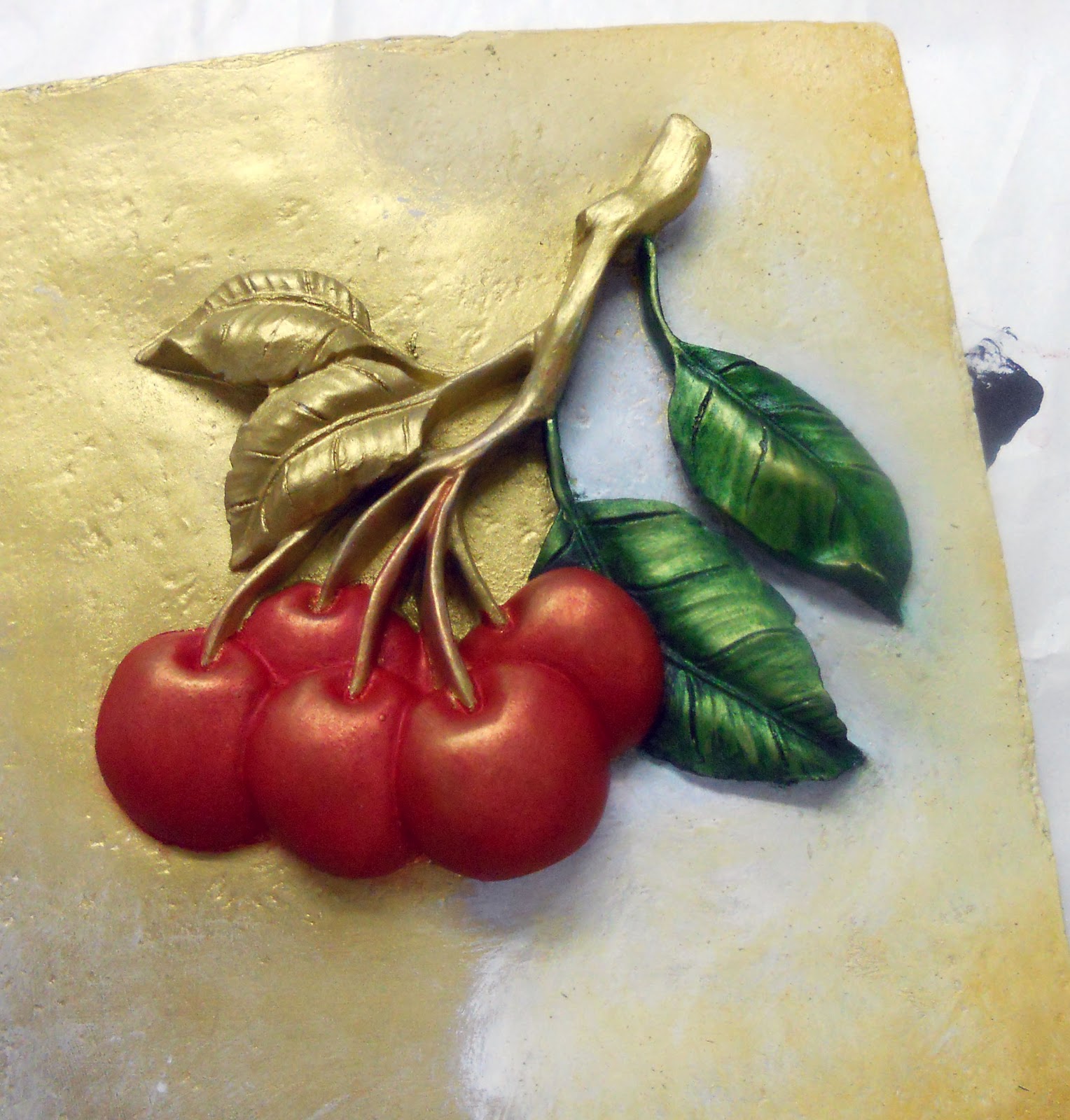 ARTESANIA "TOT ART": PASO A PASO CUADRO ESCAYOLA POLICROMADO CON OLEOS