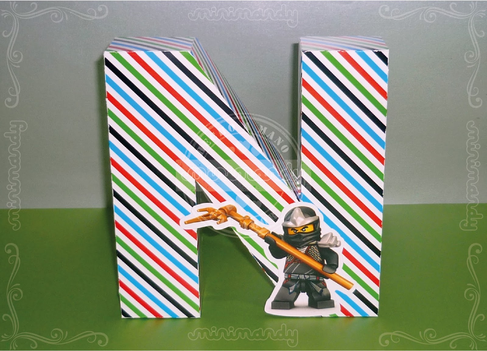 MinimandySign: Letras corpóreas de papel. Lego Ninjago