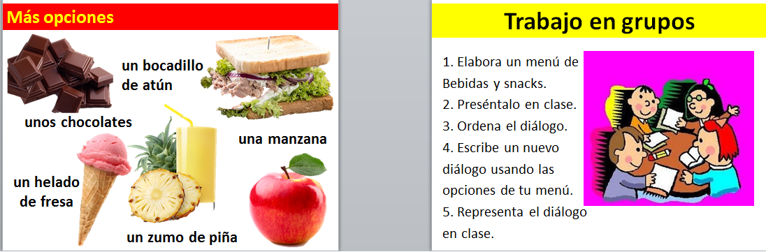 Mis clases de Español: ¿Qué comes en el recreo? Y5