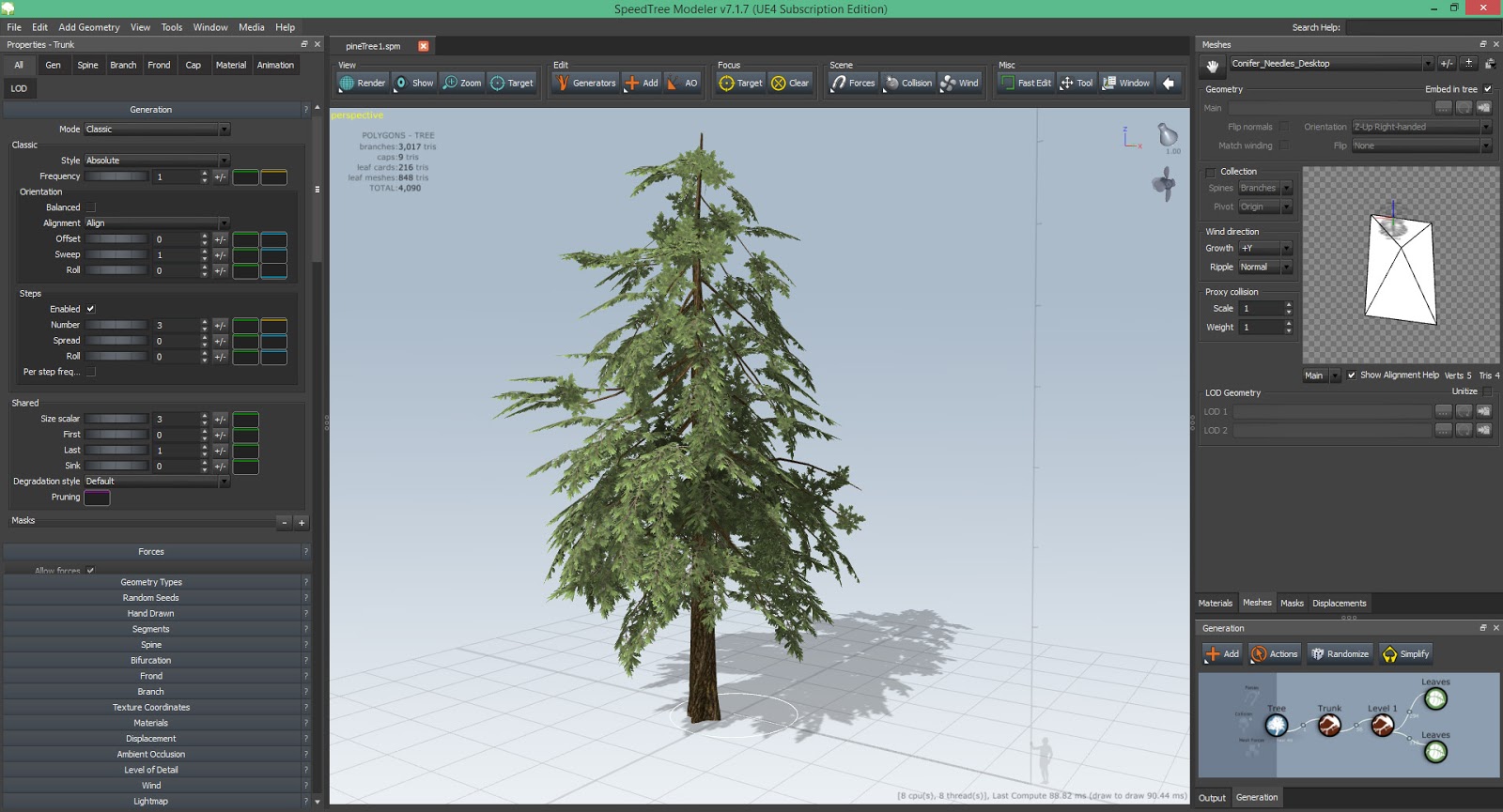 Artistcaleb's Game Development: Trees via SpeedTree