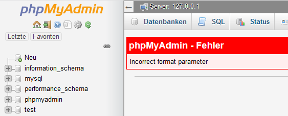 Incorrect Format Parameter How To Resolve Phpmyadmin Error Incorrect Format Parameter 0529