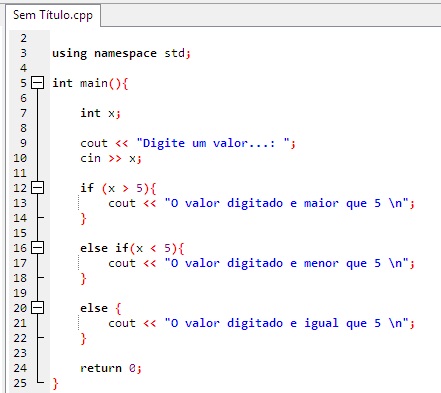 Bit da Educação : Aula 11 - C++ - Estrutura de Condição IF / Else / Else IF